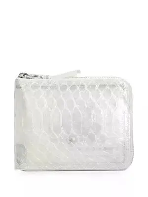 Comme Des Garçons Snakeskin-effect Wallet - White
