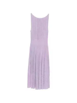 ANTONINO VALENTI Ribbed Knit Sleeveless Midi Dress