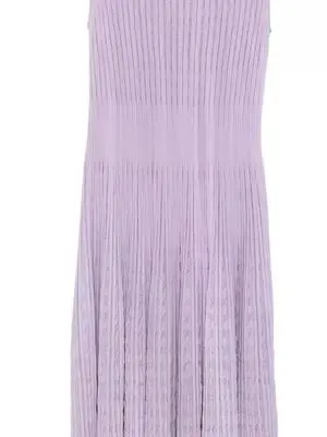 ANTONINO VALENTI Ribbed Knit Sleeveless Midi Dress
