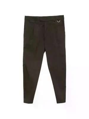 LOW BRAND Pleated D-ring Trousers - Green