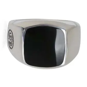 David Yurman Sterling Silver Onyx Signet Ring