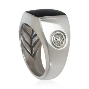 David Yurman Sterling Silver Onyx Signet Ring