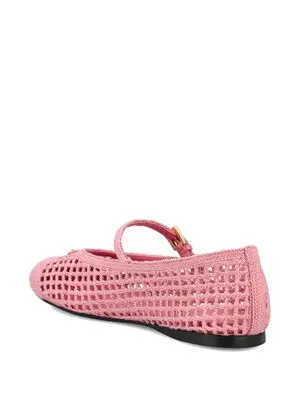 Prada Open Knit Ballet Flats