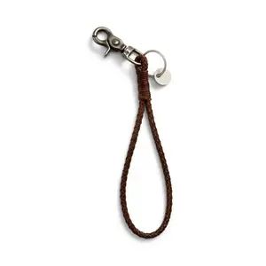 Ralph Lauren Braided Leather Key Fob