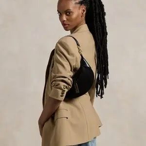 Ralph Lauren Polo Id Suede Mini Shoulder Bag - Black/multi