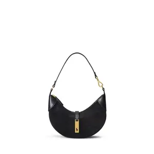 Ralph Lauren Polo Id Suede Mini Shoulder Bag - Black/multi