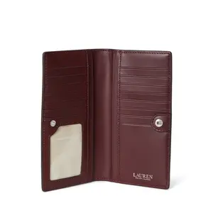 Ralph Lauren Crosshatch Leather Slim Wallet