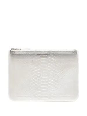 Comme Des Garçons Transparent Zip Wallet - White