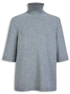 Alaïa High Neck Cashmere Pullover - Grey