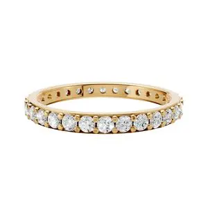 AYA FINE JEWELRY 14k Gold Round Lab-grown Diamond Eternity Band - Yellow