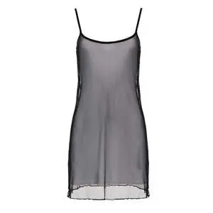 CONQUISTA Two Tone Layered Mini Dress - Black