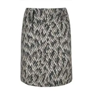 CONQUISTA Wool Blend Mini Skirt By - Black