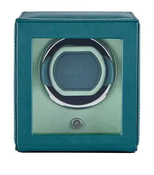 Wolf Cub Watch Winder With Cover - Blue