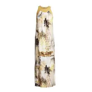 CONQUISTA Maxi Dress With Slits - Yellow