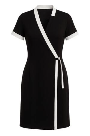 CONQUISTA White Crossover Dress - Black