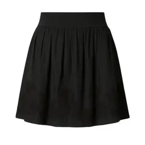 CONQUISTA Embroidery Detail Pleated Skirt - Black