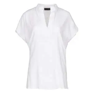CONQUISTA Linen Style Sleeveless Top - White