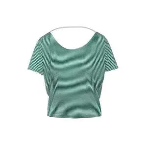 CONQUISTA Striped Batwing Top - Green