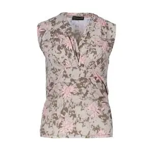 CONQUISTA Neutrals Floral Polyamide Jersey Sleeveless Top - Pink