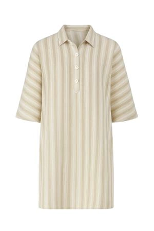 CONQUISTA Oversized Striped Dress - Gold