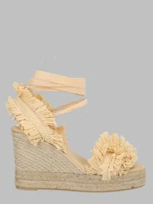 CastaÑer Belisa Raffia Espadrille Sandals With 11 Cm Heel - Beige