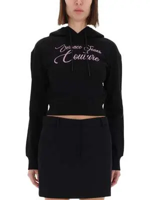 Versace Embellished Logo Hoodie