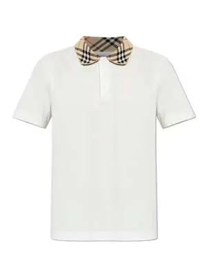 Burberry Classic Fit Check-collar Cotton Polo Shirt