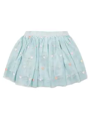 Stella McCartney Mini Heart Print Tulle Skirt