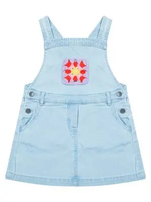 Stella McCartney Embroidered Denim Mini Salopette