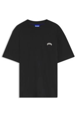 Hugo Regular-fit Cotton T-shirt With Varsity Logo