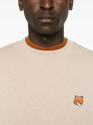 Maison Kitsuné Fox Head Cotton Crewneck Sweatshirt