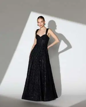 Mac Duggal Embellished Corset A-line Gown