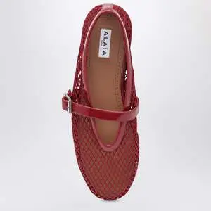 Alaïa Mesh And Patent Leather Ballet Flats - Red