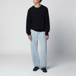 AMI Paris Wool Crewneck Sweater With De Cœur Embroidery