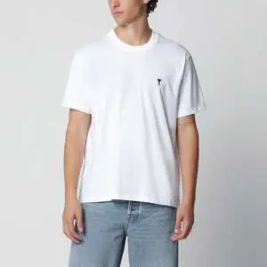 AMI Paris T-shirt De Coeur In Cotton - White