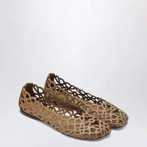 Loewe Petal Anagram Leather Ballet Flats