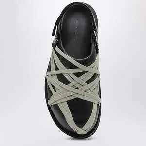 Rick Owens Megalace Mules With Leather Criss-cross Laces - Black