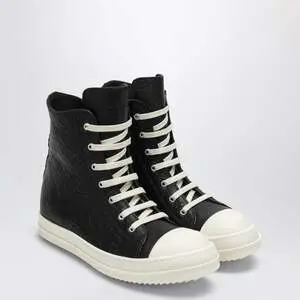 Rick Owens High-top Sneakers In Textured Leather