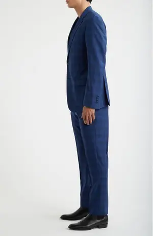 Emporio Armani Navy Check Virgin Wool Suit