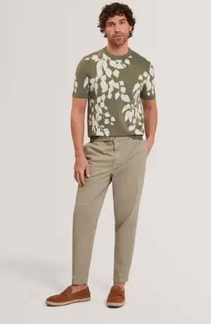 Ted Baker London Alddat Leaf Print T-shirt - Pl-green