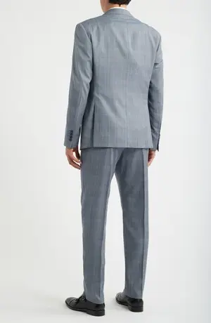 Emporio Armani Light Grey Check Virgin Wool Suit