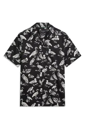 Ted Baker London Yamal Duck Print Camp Shirt