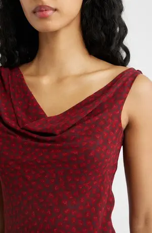 REFORMATION Kristine Floral Sleeveless Georgette Mini Dress
