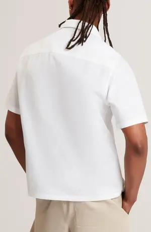 Ted Baker London Gallagr Linen & Cotton Camp Shirt