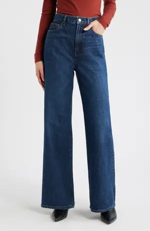 REFORMATION Cary Slouchy High Rise Wide Leg Jeans - Titan