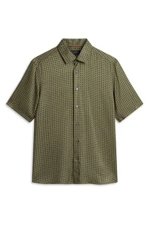 Ted Baker London Allistr Check Short Sleeve Button-up Shirt