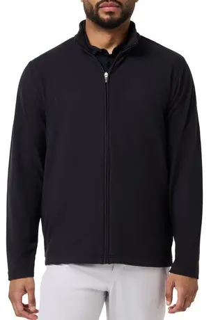 Travis Mathew Peak Fleece Full Zip Sweatshirt - Black
