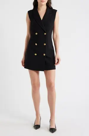French Connection Whisper Double Breasted Blazer Dress