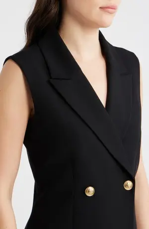 French Connection Whisper Double Breasted Blazer Dress