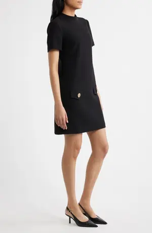 Eliza J Stretch Mock Neck Dress